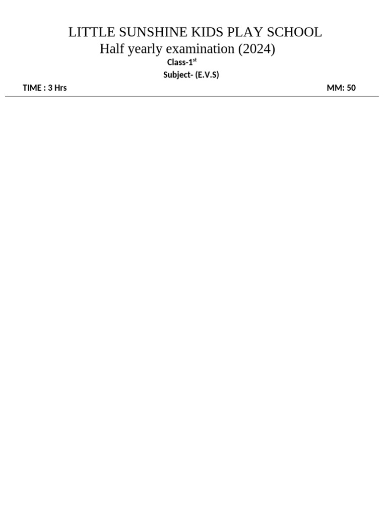 Exam Paper Sample | PDF