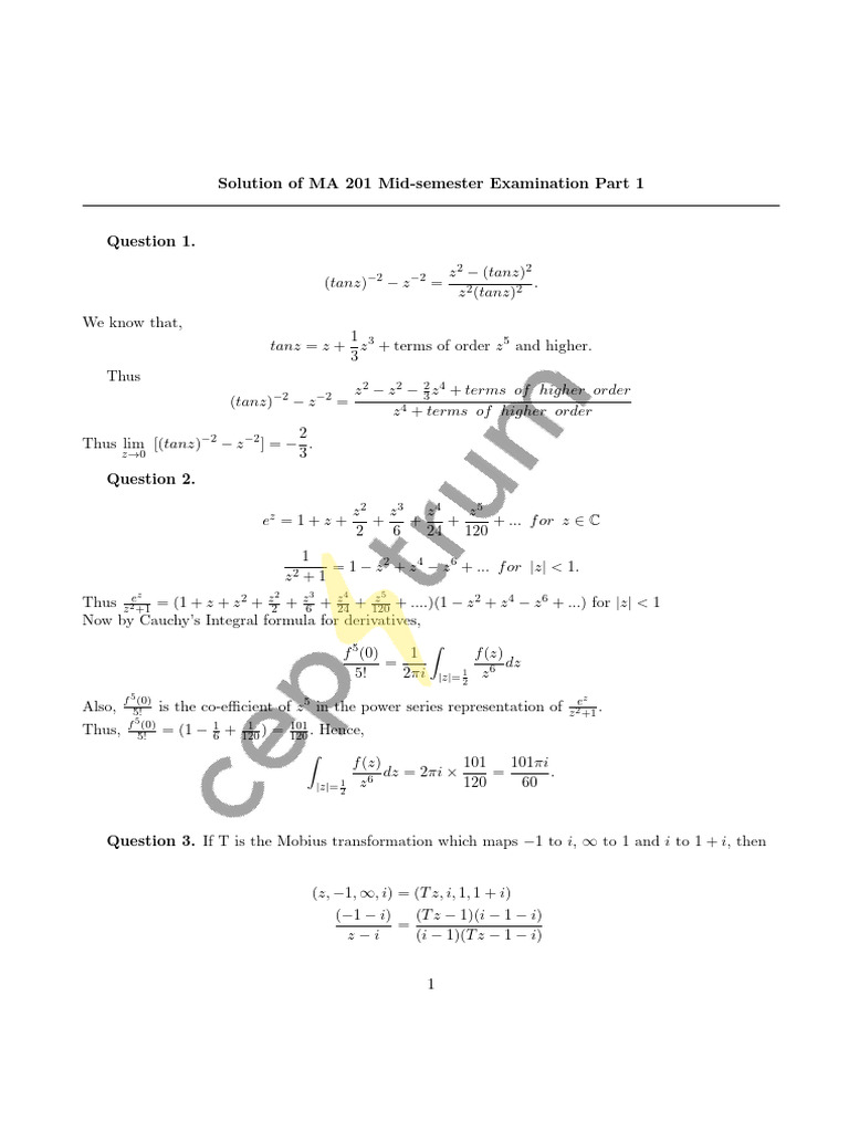 MIdsem Part 1 Solution | PDF