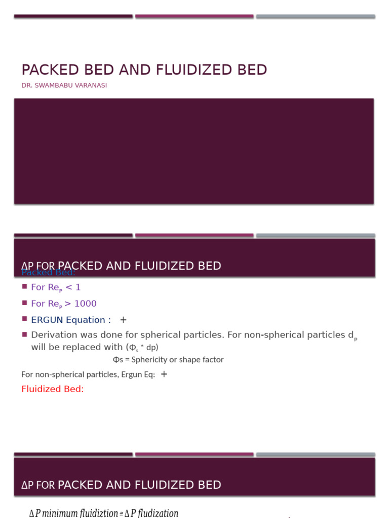 Packed Bed and Fluidized Bed | PDF