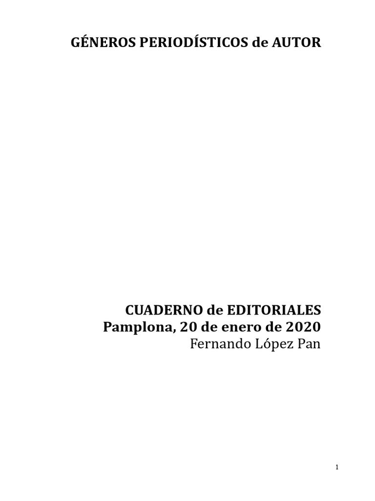 CUADERNO de EDITORIALES 2020 | PDF