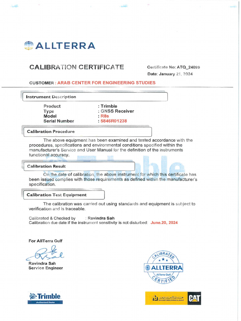 Calibration Certificates | PDF