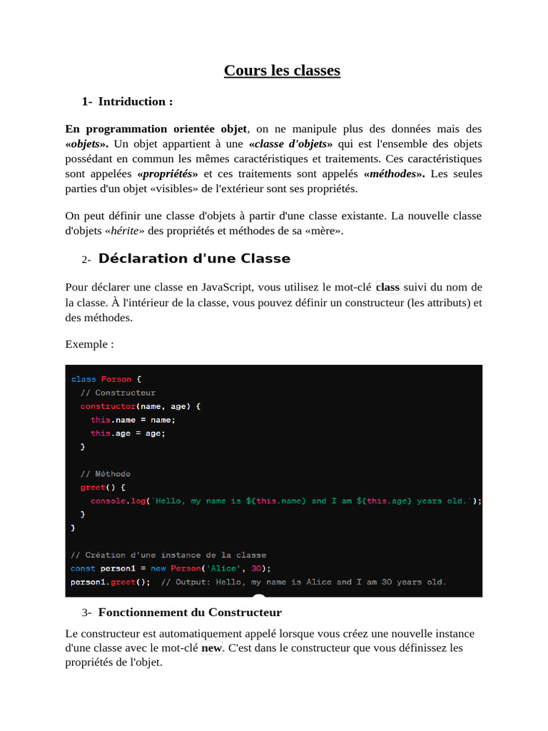 classe javascript | PDF