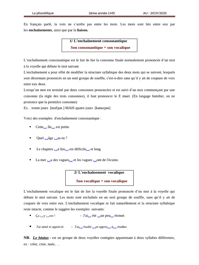 Les Enchainement | PDF