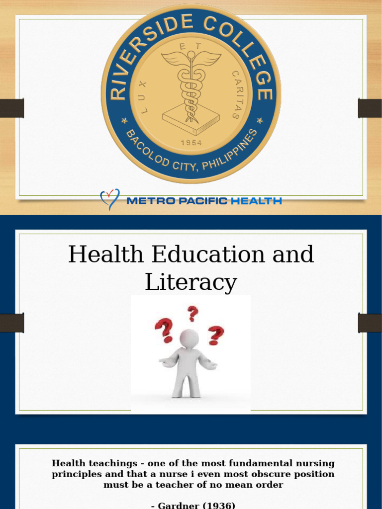 Health Education and Literacy With Notes | PDF
