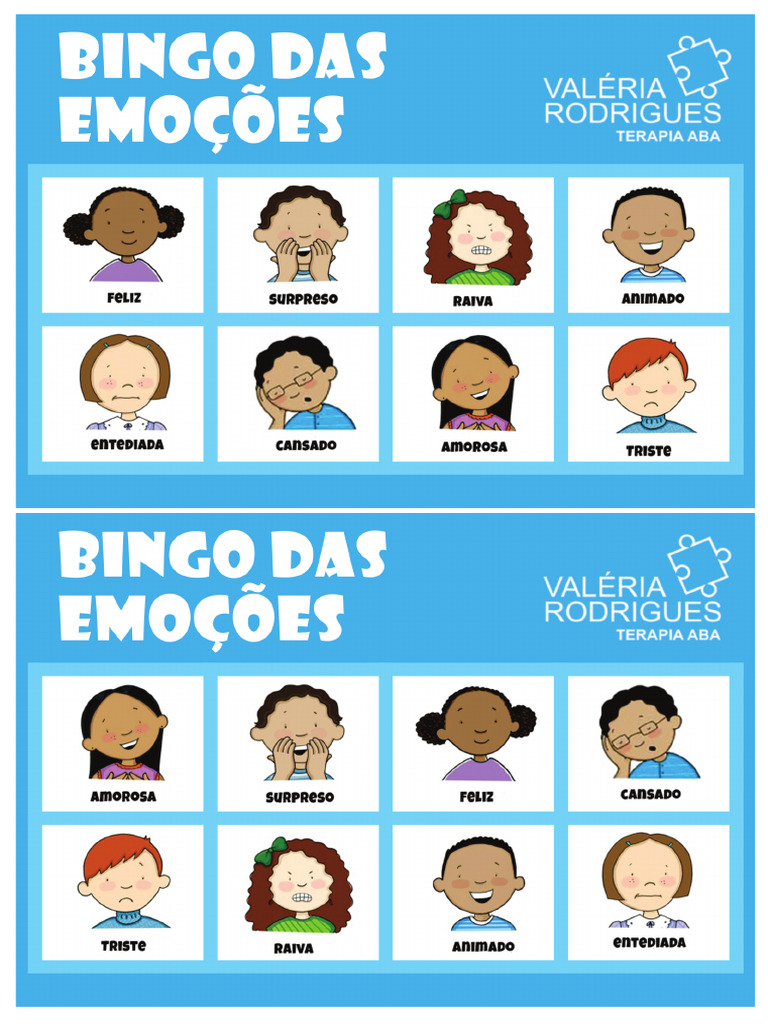 Cartela_Bingo das Emoções | PDF