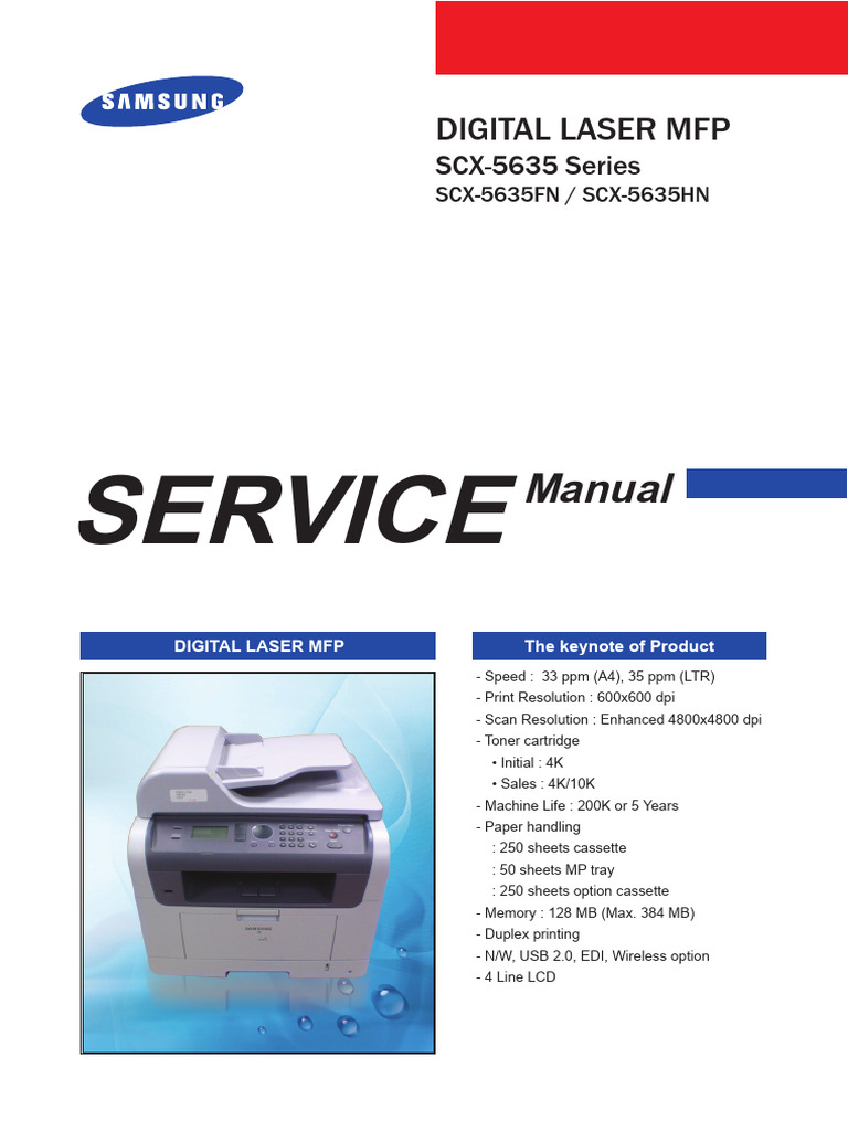 00 Cover - SCX 5635 | PDF
