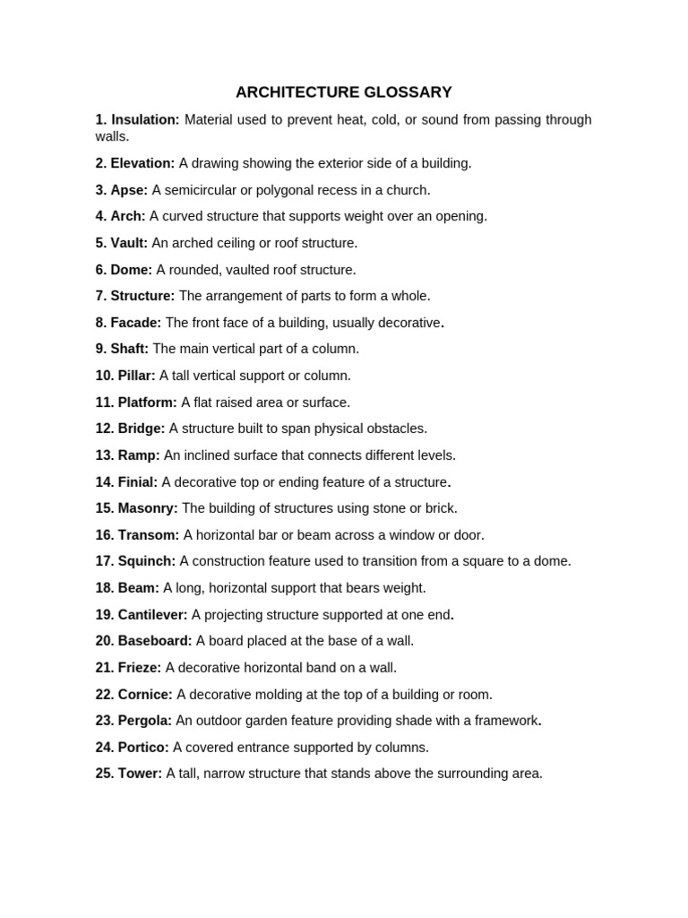 Architecture Glossary | PDF