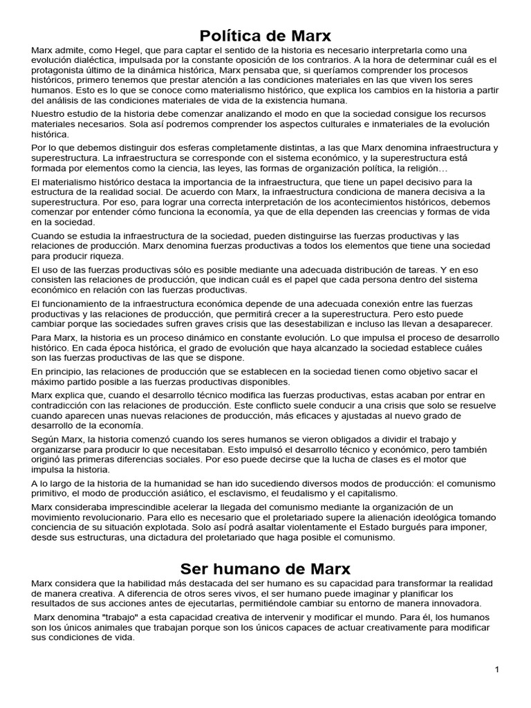 Marx.docx | PDF