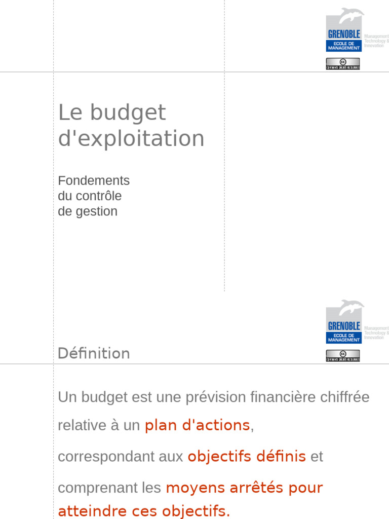 Le Budget D Exploitation | PDF