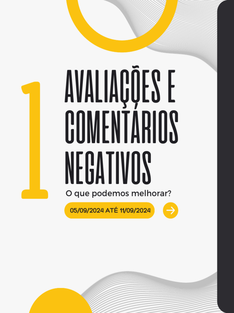 Avaliações Negativas de 05092024 Até 11092024 | PDF