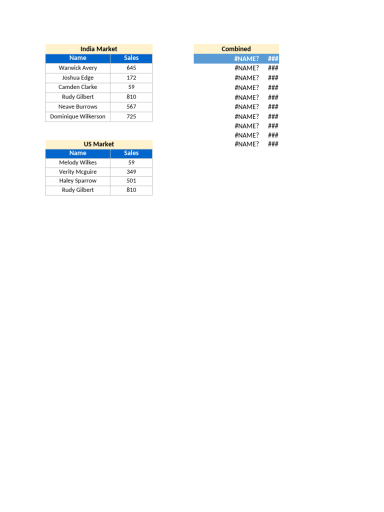 VSTACK and HSTACK Formula in Excel | PDF