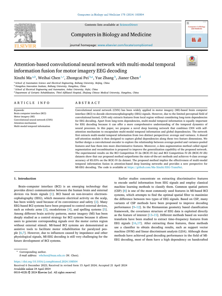Attention Based Convolutional Neural Network With Multi Modal Temporal