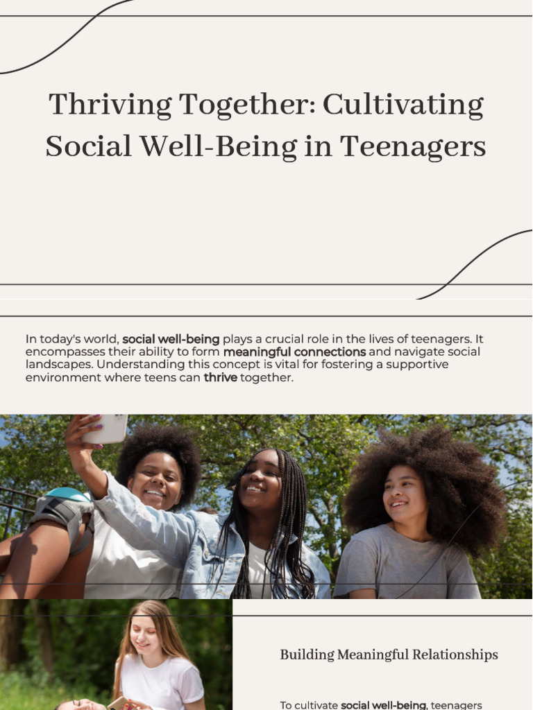Slidesgo Thriving Together Cultivating Social Well Being in Teenagers ...