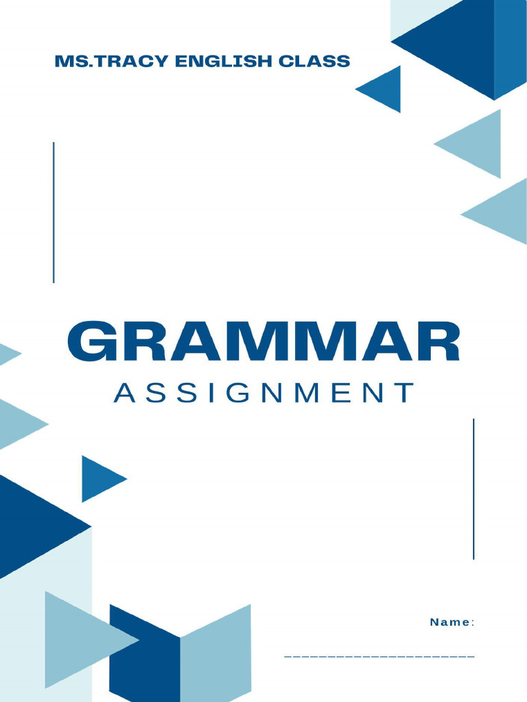 Ms - Tracy Grammar Assignment | PDF