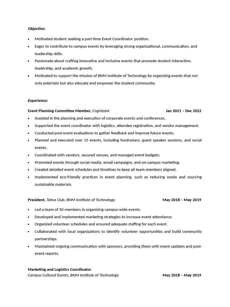 Aishwarya Jaishankar - Students Coordinator | PDF