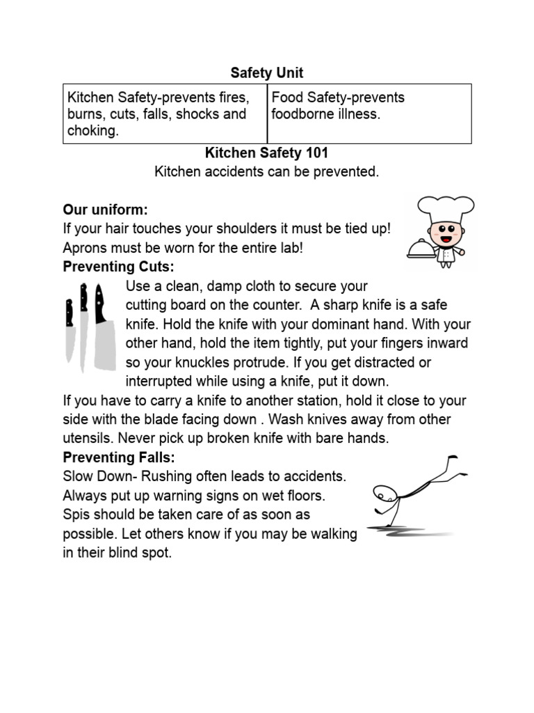 Kitchen Safety Notes Gabriel Potter | PDF