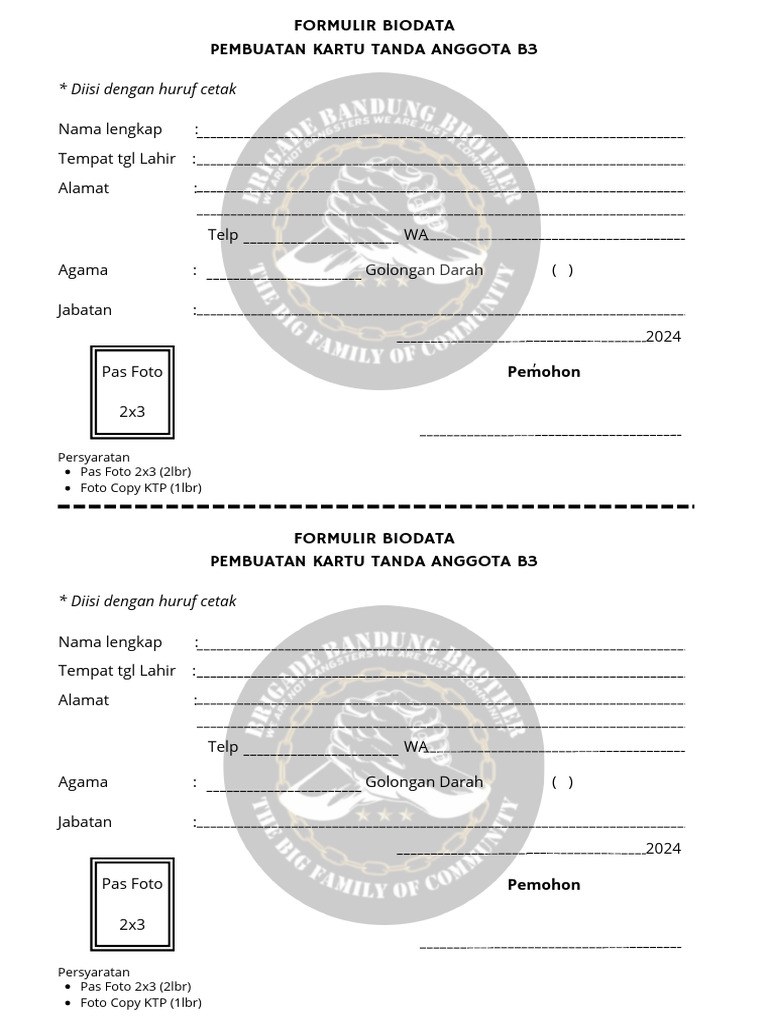 Form Pembuatan KTA - 20240902 - 161027 - 0000 | PDF