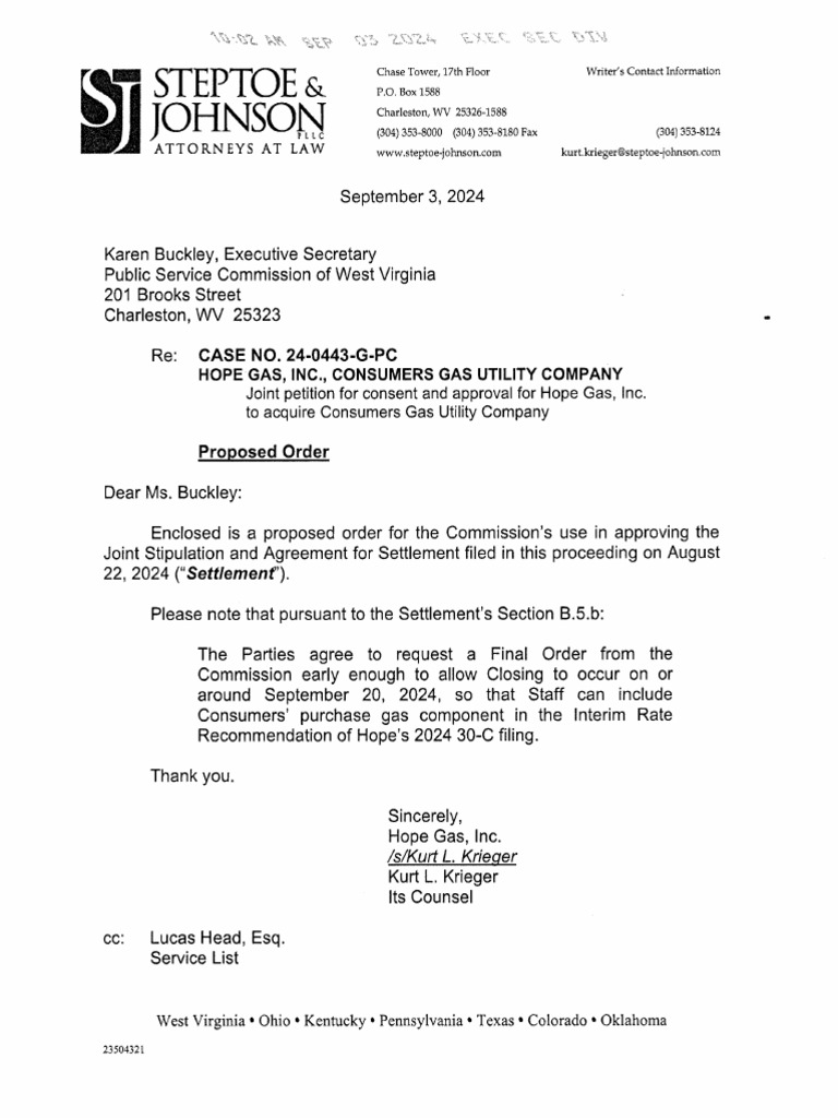 Petition For Hope Gas To Acquire Consumers Gas Utility Company | PDF ...