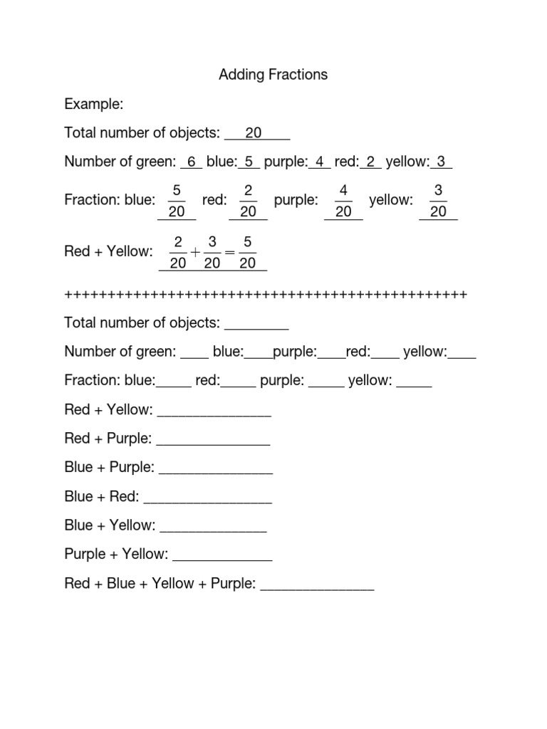 Adding Fractions | PDF