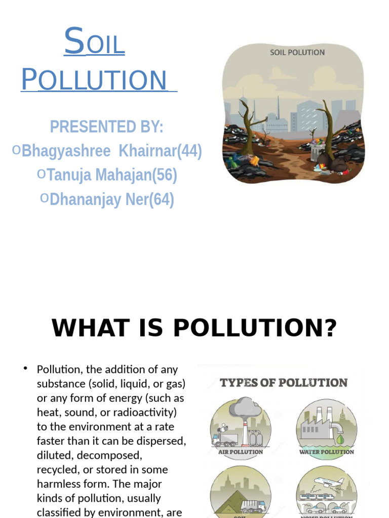 SOIL Pollution | PDF