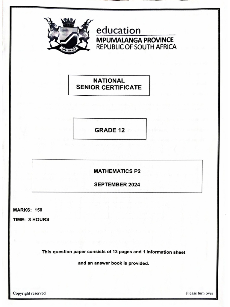 MP Mathematics p2 September 2024 QP - 240828 - 145131 | PDF