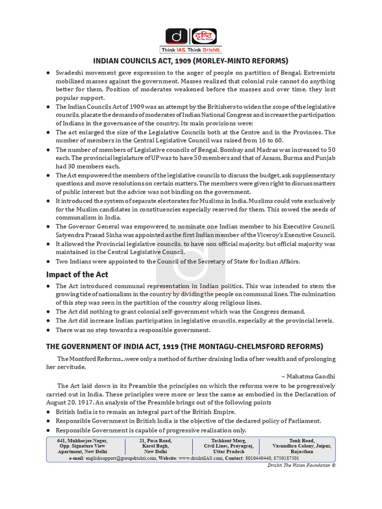 Modern India (Handout) - 2-1 | PDF