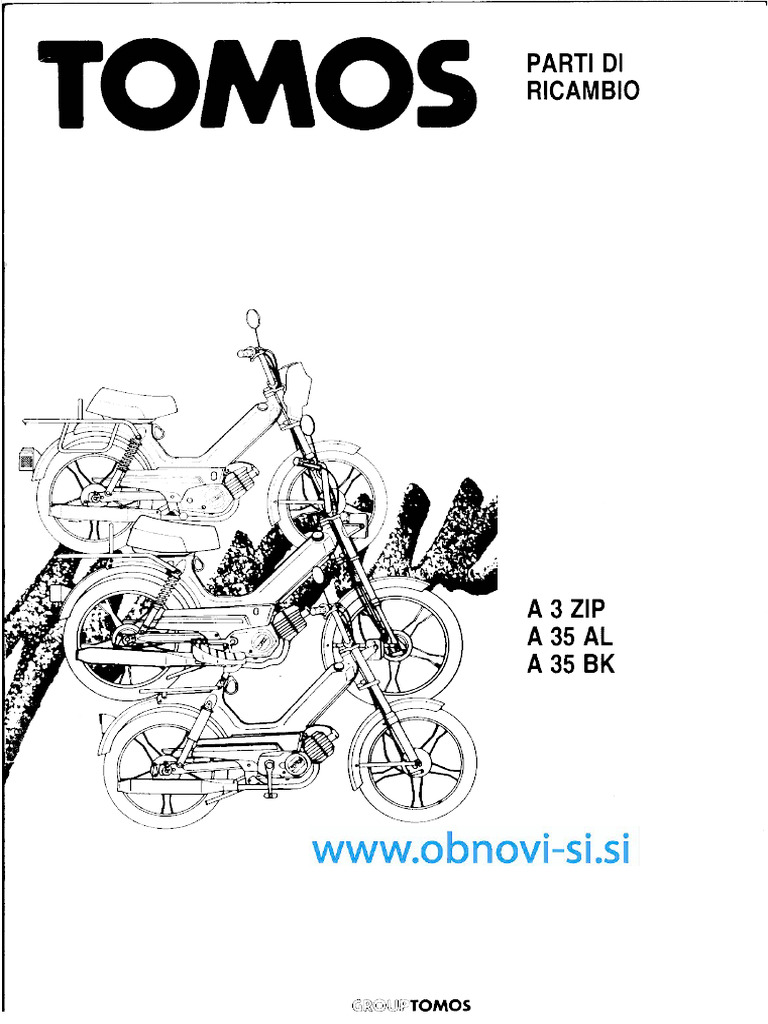 Katalog Rezervnih Delov Tomos Avtomatic A35 | PDF