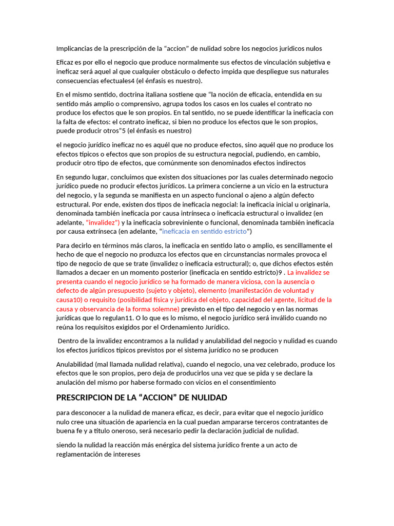 Implicancias de La Prescripción de La | PDF