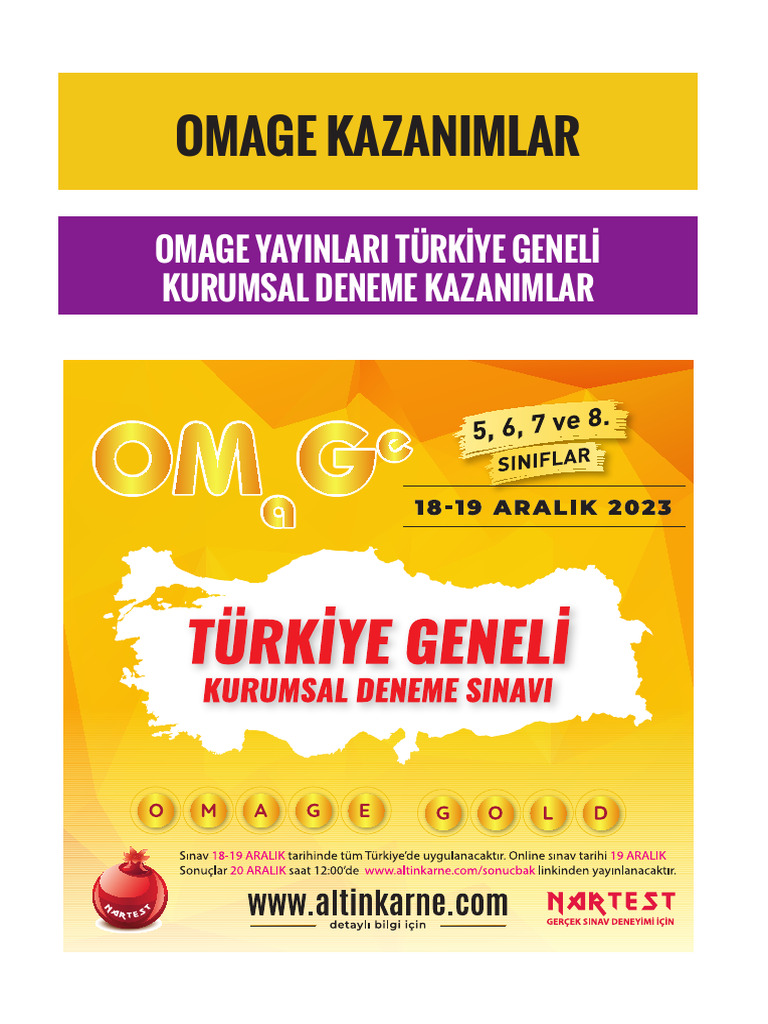 OMAGE 5-6-7-8 Kurumsal Kazanimlari | PDF