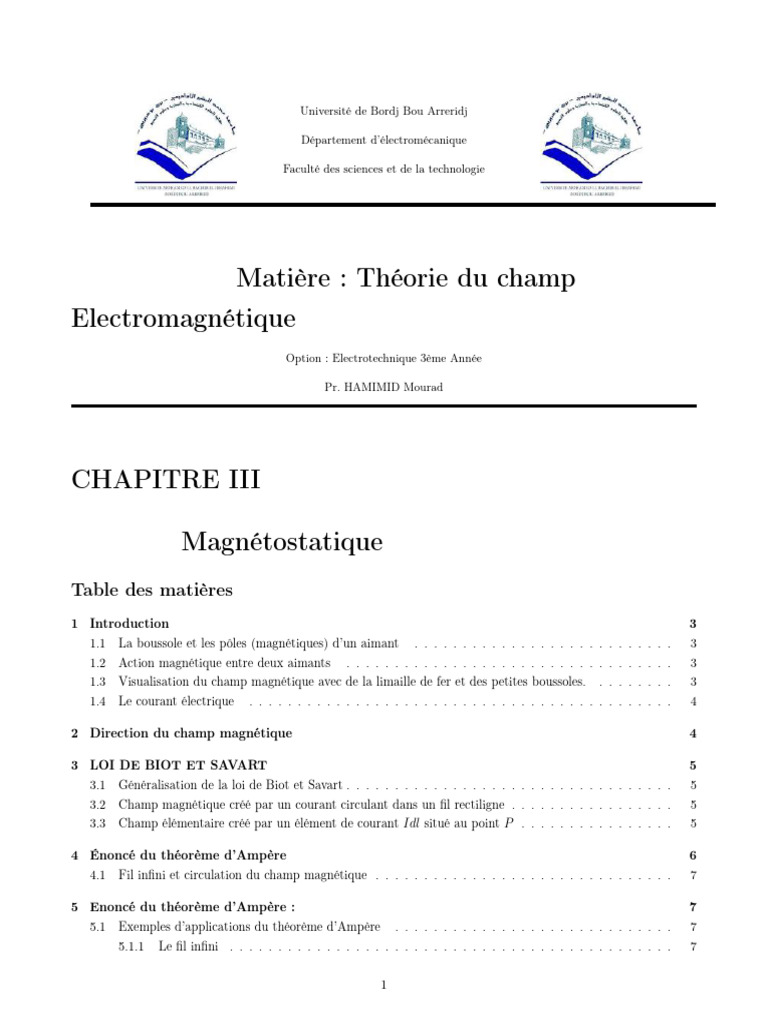 Chapitre3 Théorie Du Champ | PDF
