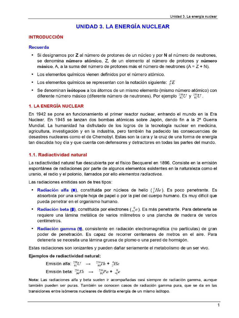 T3 La Energía Nuclear | PDF