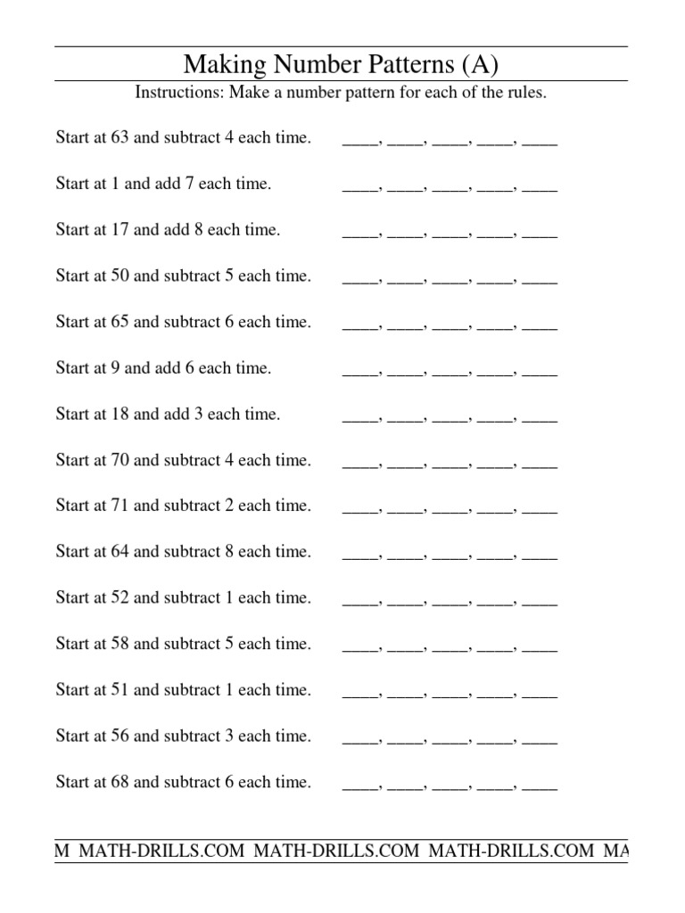 Patterning Making Number Patterns All.1361296132 | PDF