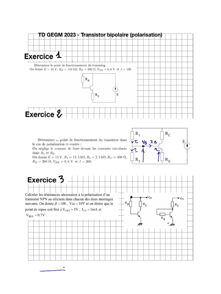 Corrigé Du TD Transistor Statique Gegm | PDF