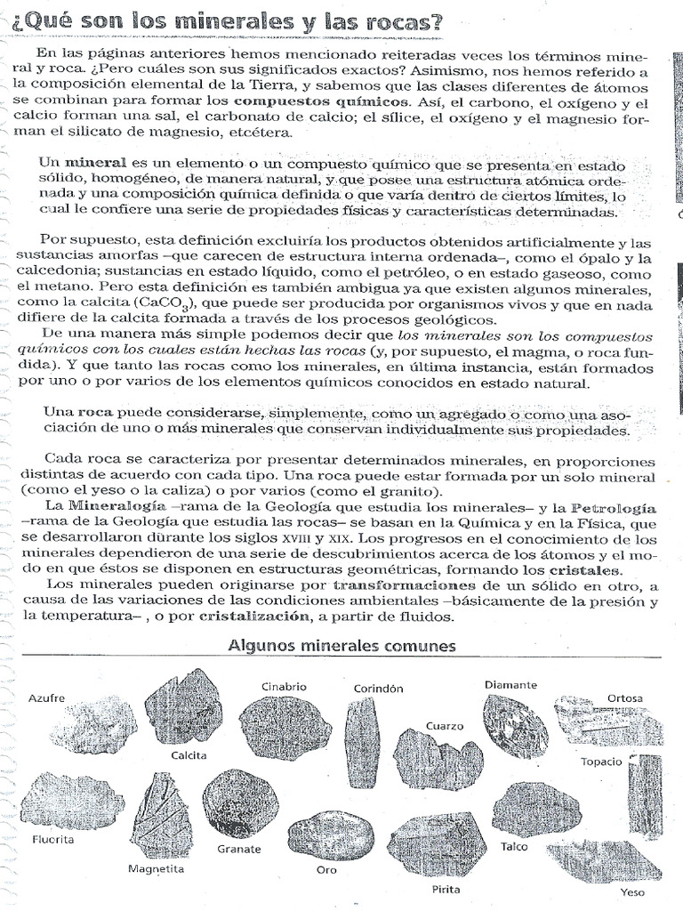 Rocas y Minerales Nuevo | PDF