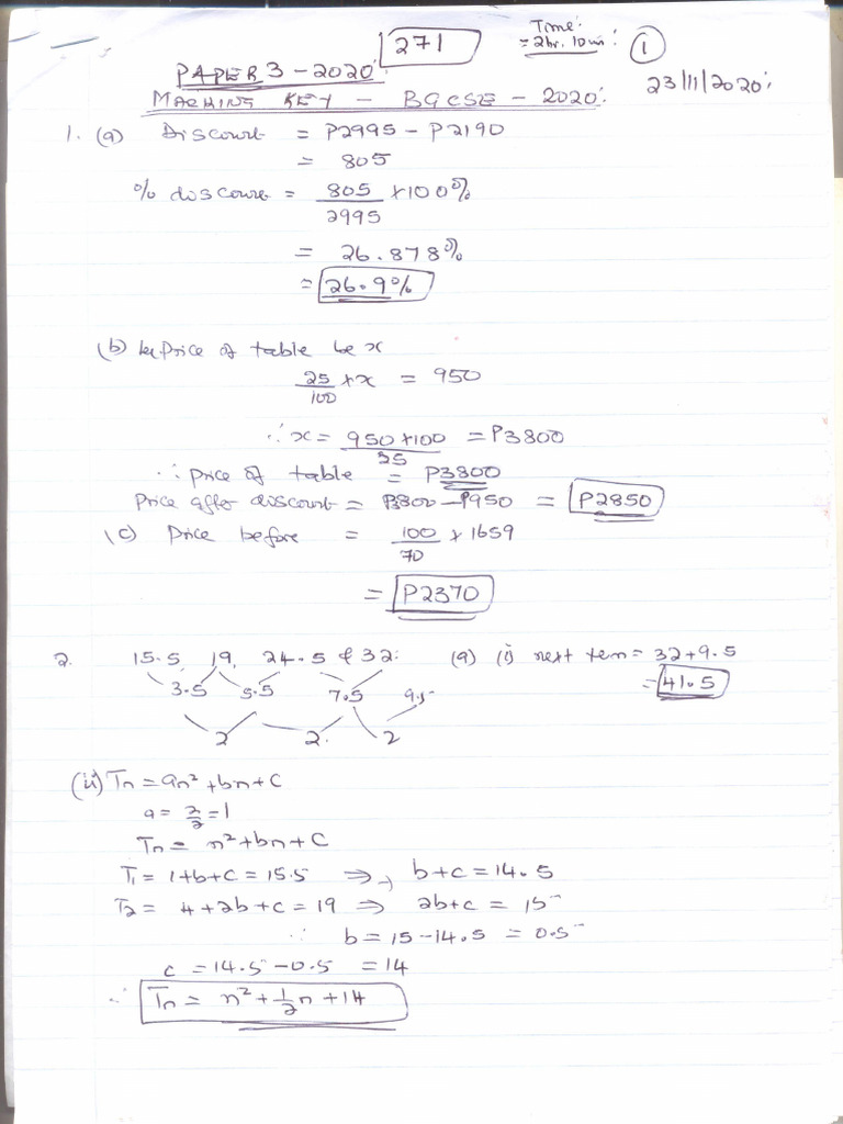 PP3 - Solutions - Bgcse - 202020001 | PDF