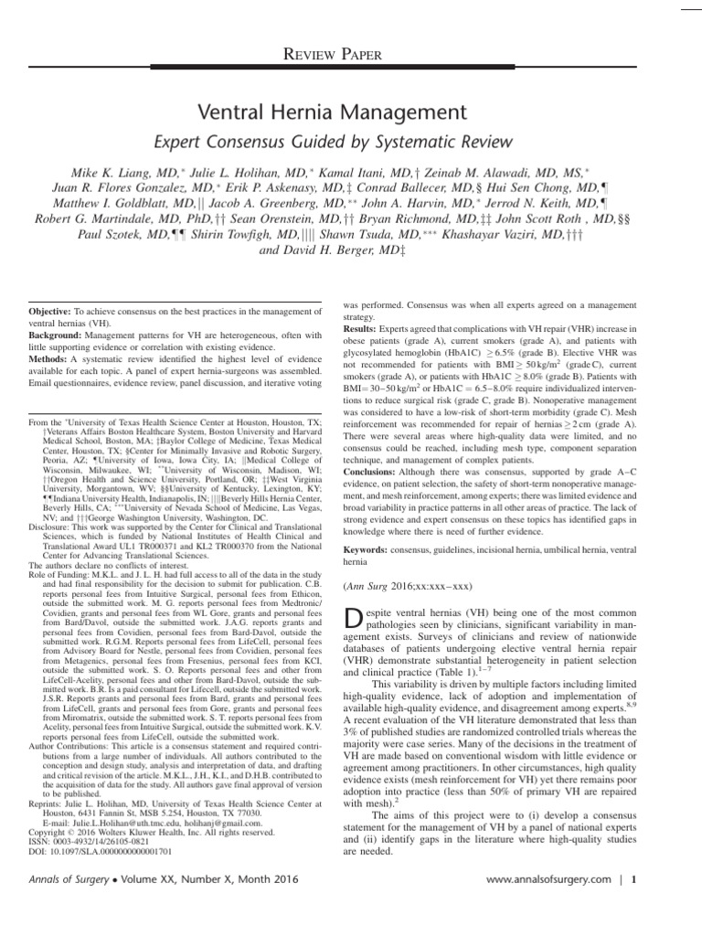 Ventral Hernia Magnament Pdf