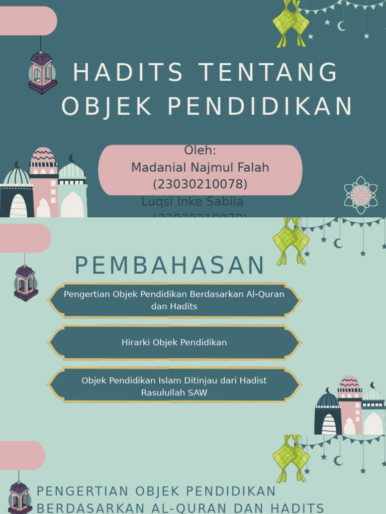 Hadits Tentang Objek Pendidikan 20240521 223619 0000 | PDF