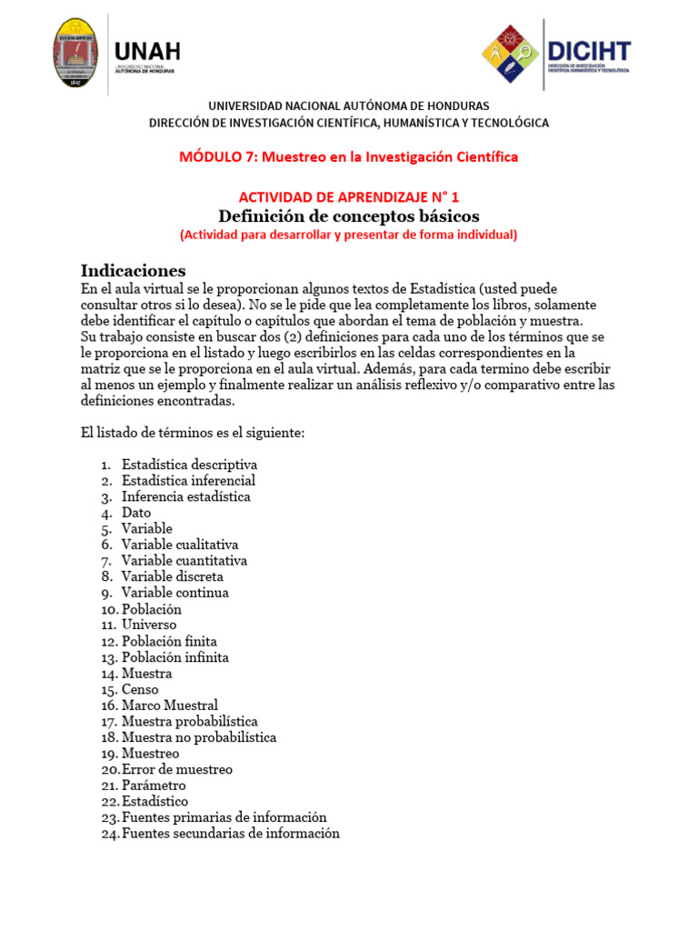 Actividad de Aprendizaje #1 - Conceptos Básicos | PDF