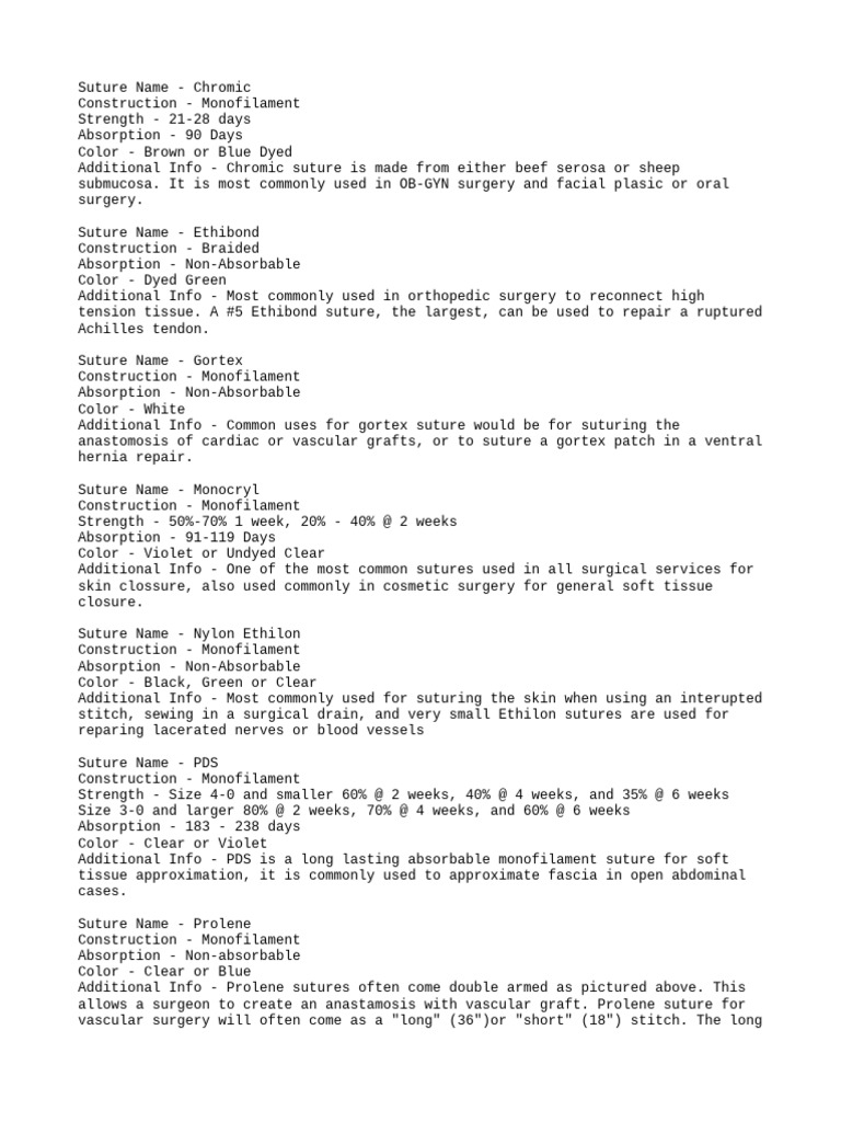 Suture 2 | PDF