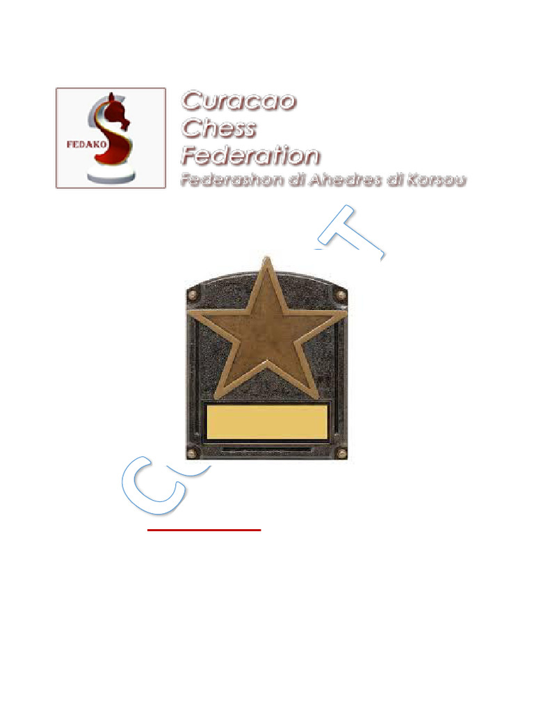 Chess Hall of Fame Curacao FEDAKO CONCEPT 18april2024 | PDF