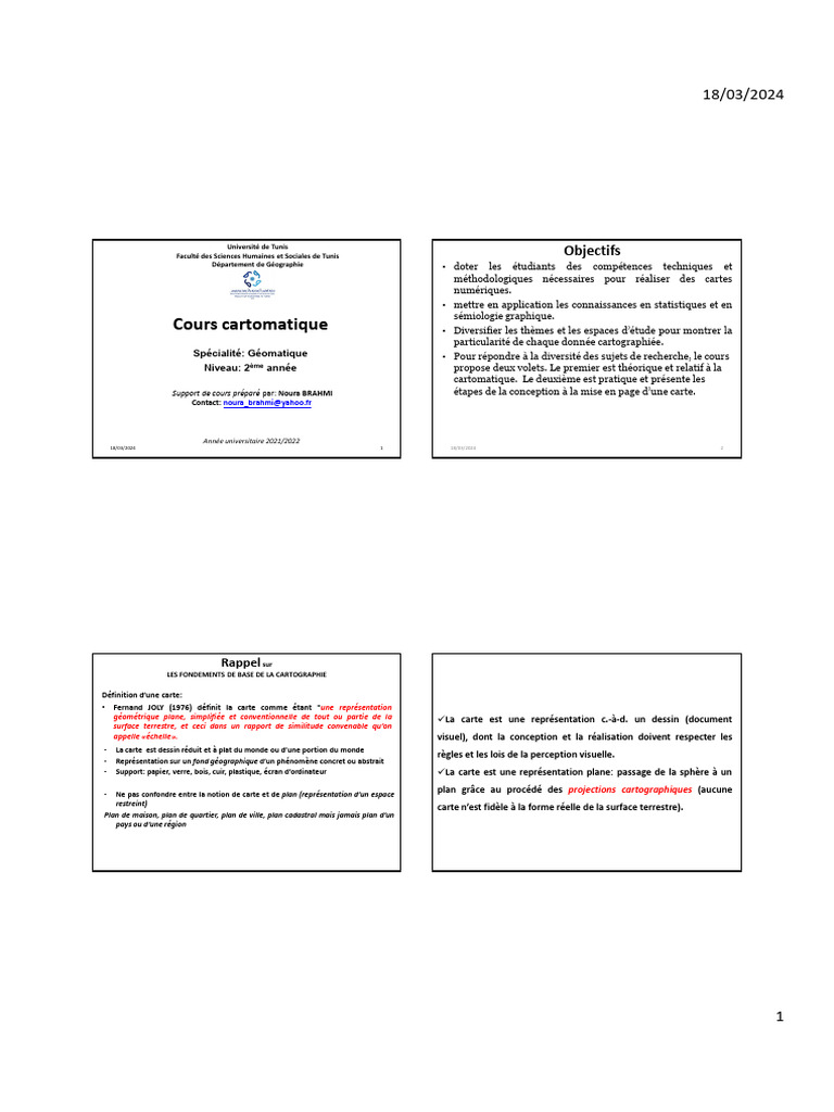 Cours Carto Partie1 | PDF