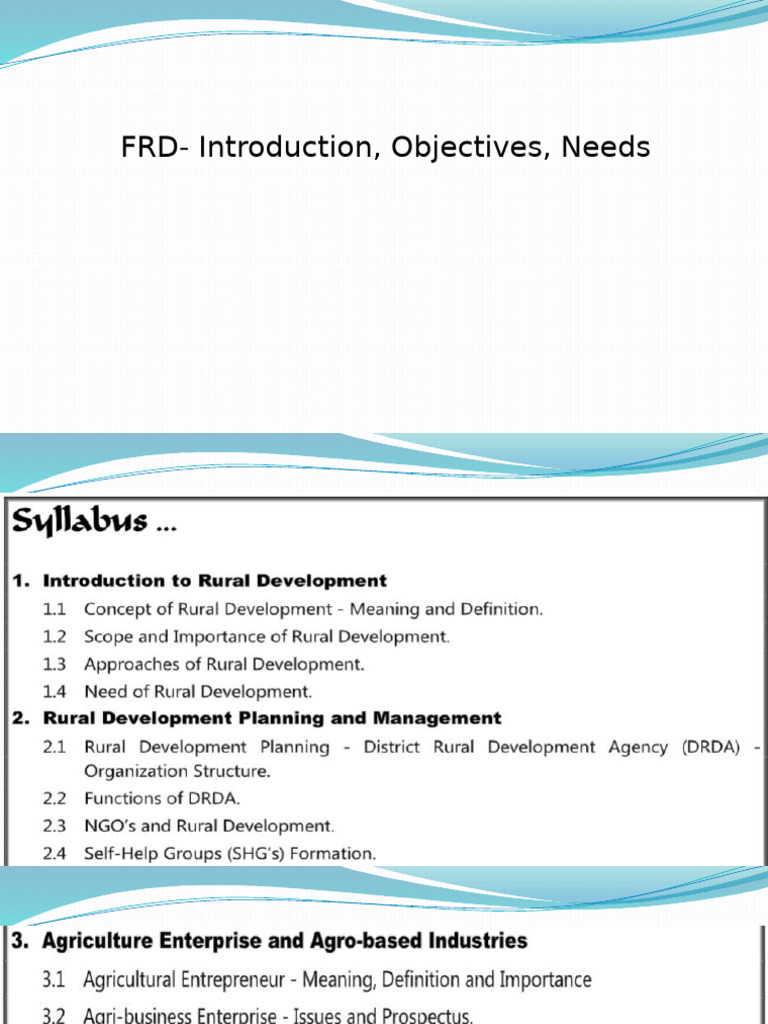 FRD - Meanings, Obj, Importance and Approaches - 1 | PDF