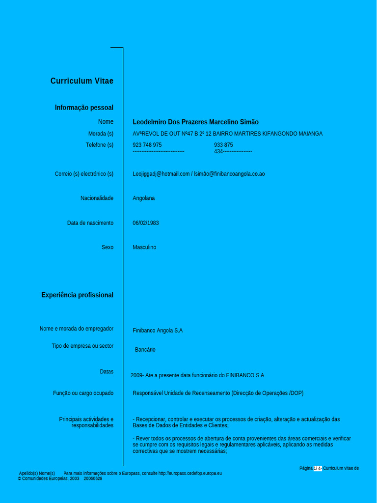 Curriculum Vitae Leo Simao (4028) | PDF