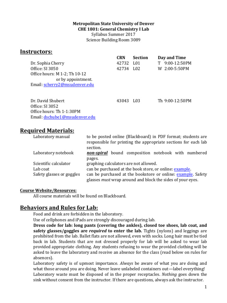 Summer 17 Syllabus 1801 (3614) | PDF | Information | Wellness