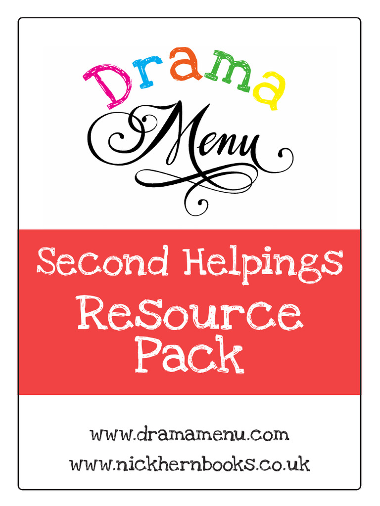 Drama Menu Second Helpings Resource Pack | PDF