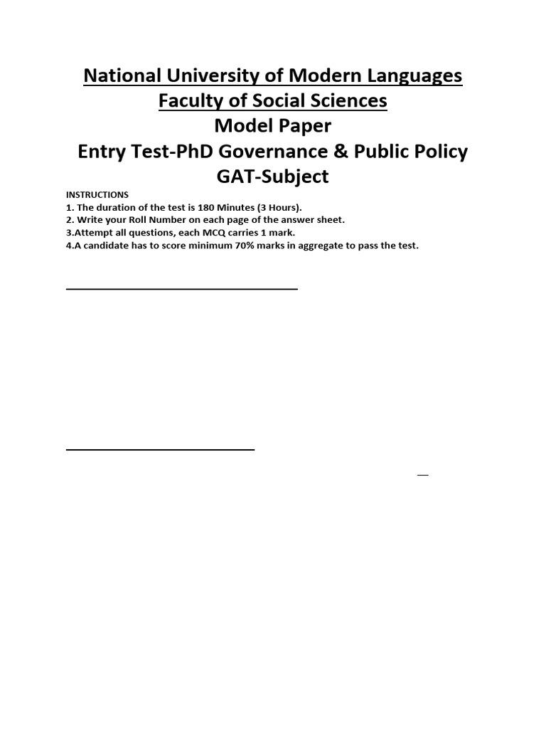 1636612203model Paper-PhD GAT Subject | PDF
