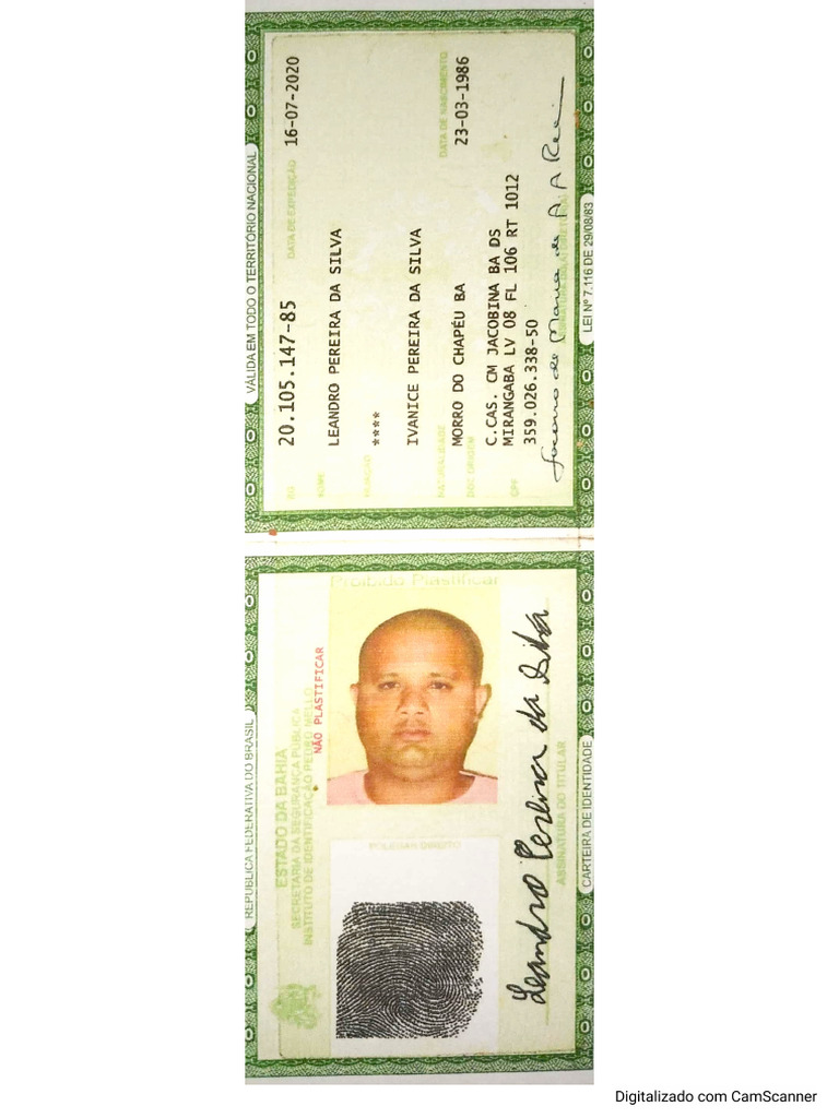 Leandro Pereira RG | PDF