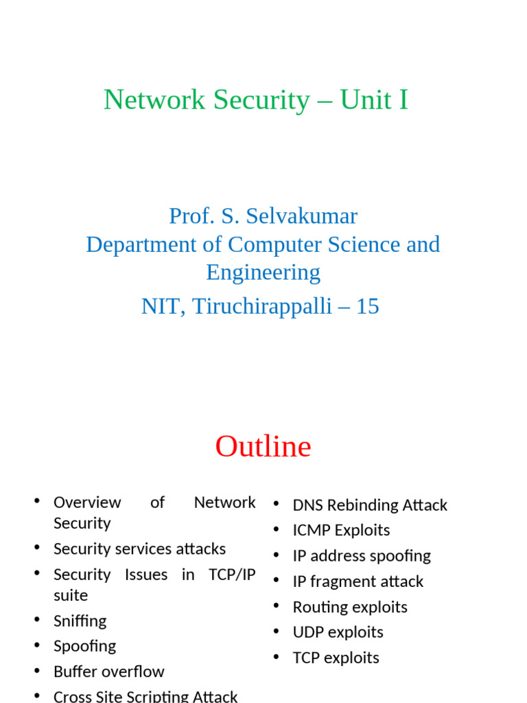Unit 1 - Network Attack Definitions | PDF