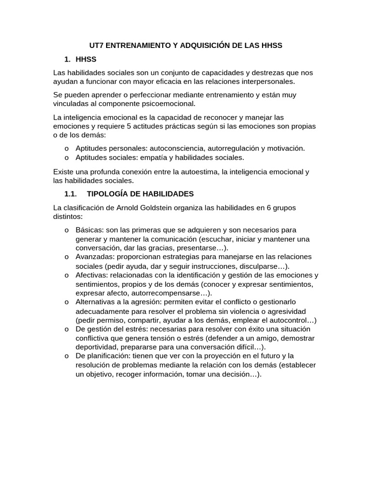 Ut7 HHSS | PDF