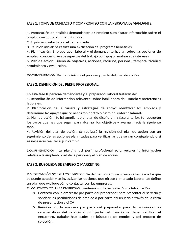 Ut5 Isl El Empleo Con Apoyo | PDF